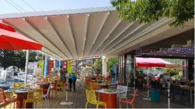 Cina Protezione ritrattabile di Sun della pergola del tetto della lega di alluminio del giardino in vendita