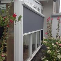 China Polyester UV Coating Zip Track Blind Terrace Sun Shading Windproo for sale