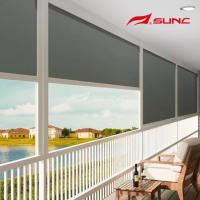China Facade Sunshade Waterproof Zip Track Blinds Wind Protection for sale