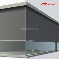 China Restaurant Windproof Roller Motorized Track Blinds UV Coating for sale