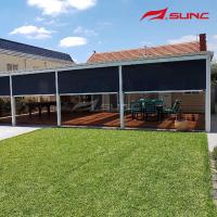 China Custom Outdoor Rainproof Fabric Zip Track Blinds with Adjustable Openness Factor for sale