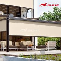 China Smart Motorized Zip Track Blinds Rainproof Zip Screen Roller Blinds for sale