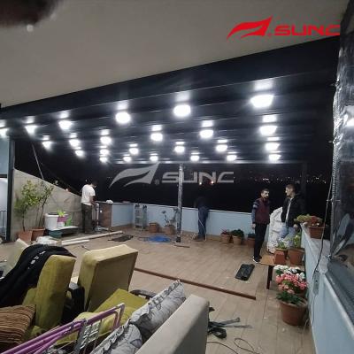 China angepasste einziehbare Dachpergola Motorisierte Bedienung für Wandmontiert oder freistehend zu verkaufen