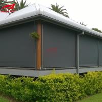 China Electric Windproof Motorized Zip Track Blinds Polyester UV Coating for sale