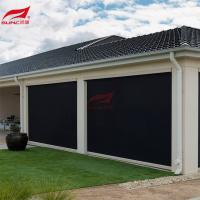 China Electric Windproof Motorized Zip Track Blinds Polyester UV Coating for sale