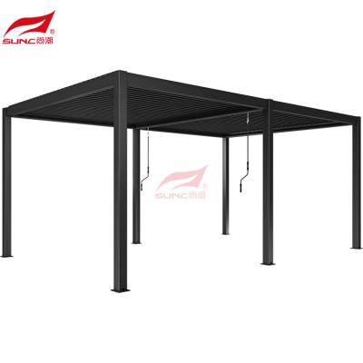 Cina Protezione antivento di Sun del gazebo di alluminio all'aperto Louvered della pergola del manuale di SUNC 6x3m in vendita