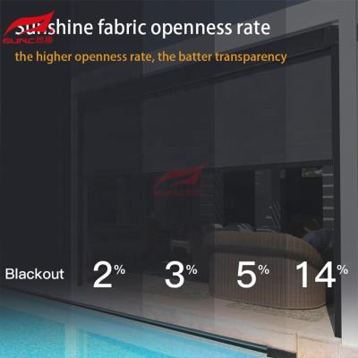 Cina SUNC ha motorizzato lo schermo all'aperto Mesh Retractable Ziptrack Blinds del patio degli schermi girevoli in vendita