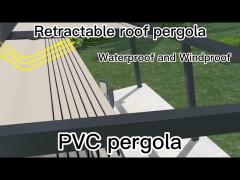 Motorized Aluminum Pergola Outdoor Motorized Louver Roof gazebo