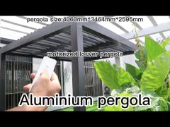 Garden Motorized Aluminum Pergola in the Sample Room