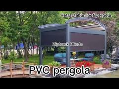 Van het het Zeil Intrekbare Dak van pvc van het aluminiumkader de Pergolaafstandsbediening