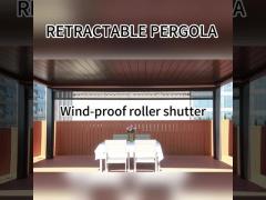 Waterdichte elektrische aluminium pergola met afstandsbediening voor buitentuin