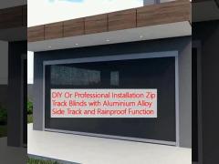 DIY oder professionelle Installation Zip Track Blinds mit Aluminiumlegierung Side Track und Regendichte Funktion