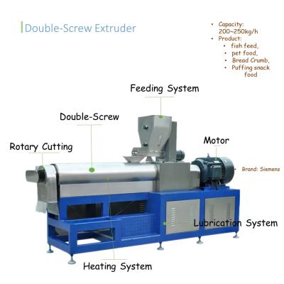 Cina Cereali personalizzabili Farina Snacks Produzione alimentare Processing Extruder Machine per alimenti in vendita