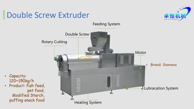 Cina Cereali personalizzabili Farina Snacks Produzione alimentare Processing Extruder Machine per alimenti in vendita