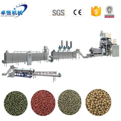 Cina Energia elettrica Doppie viti Macchina di estrussione per mangimi per pesci per pellet di mangimi galleggianti in vendita