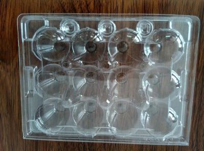 China egg trays quail egg trays with 12 holes 3*4 clear pvc egg containers for sale
