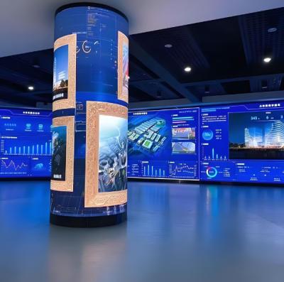 China Indoor Soft Module Screen High-definition Flexible Half Sphere LED Display à venda