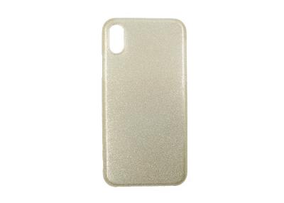 Cina Cassa del telefono del pc della pianura della polvere dell'oro per la superficie strutturata alla moda di Iphone X in vendita