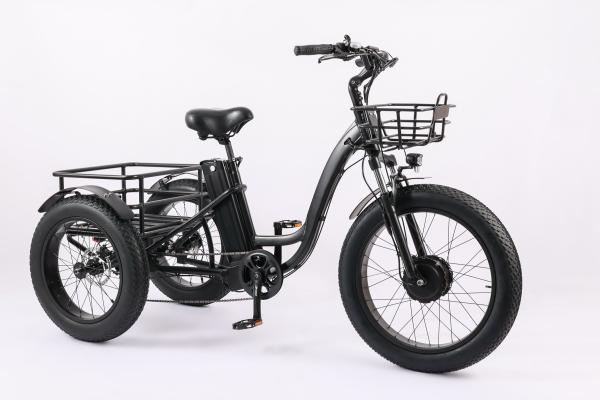 Quality Retro Style DOMANCA High Capacity Family Cargo Bike with 500-750W Rear Hub Motor for sale