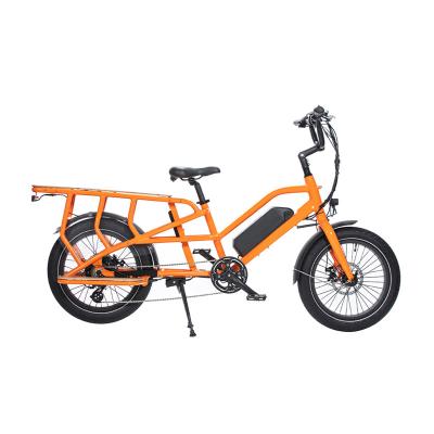 Cina 36V/250W Mid Drive Motor Fat Tire E-bike per famiglia DOMANCA 20 pollici Dual Battery Cargo Bike in vendita