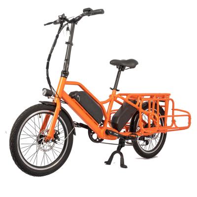 Cina Bicicleta elettrica di carico per la famiglia con ruote da 20 pollici, autonomia di 80 km e due batterie da 36V 13AH in vendita