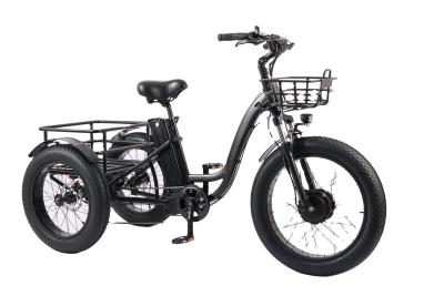 Cina Triciclo elettrico per consegne di merci E-bike 3 ruote sospensione a disco freno Forchetta in alluminio in vendita