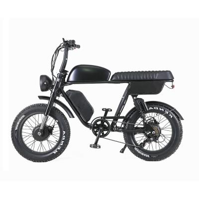 Cina 7 velocità Nuova 73 Modello sospensione Super Vintage Electric Retro Motorbike Fat E Bike 1000W in vendita