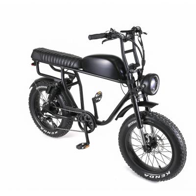 Cina 7 velocità Nuova 73 Modello sospensione Super Vintage Electric Retro Motorbike Fat E Bike 1000W in vendita