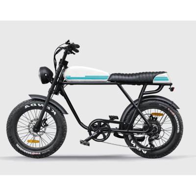 Cina 7 velocità Nuova 73 Modello sospensione Super Vintage Electric Retro Motorbike Fat E Bike 1000W in vendita