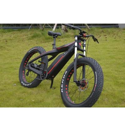 Cina Bicicletta elettrica a due posti Kontax ES750 26 pollici Fat TIire Carbon Fiber E Bike 48V 750W Electric Bike in vendita