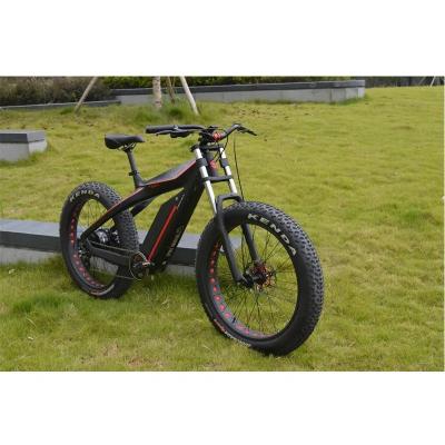 Cina Bicicletta elettrica a due posti Kontax ES750 26 pollici Fat TIire Carbon Fiber E Bike 48V 750W Electric Bike in vendita