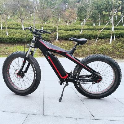 China 48V Samedi 750W Electric Fat Bike 26 inch Carbon Fiber Cruiser 4-6 uur opladen Te koop