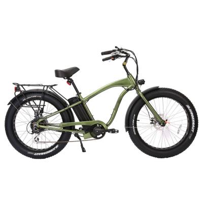 中国 チョッパーハブモーター 1000W 脂肪タイヤ 電動 ビーチクルーザー自転車 リチウム電池 48V 13Ah 販売のため