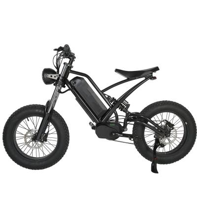 China Snel 48V 1000W High Speed Electric Fat Tire Dirt Bike E Bike Motorfiets voor 45KM reis Te koop