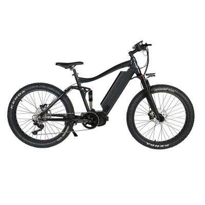 Cina 26 pollici bici elettrica a sospensione completa personalizzata con autonomia di 50 km e pneumatico Kenda 26 * 4,0 in vendita