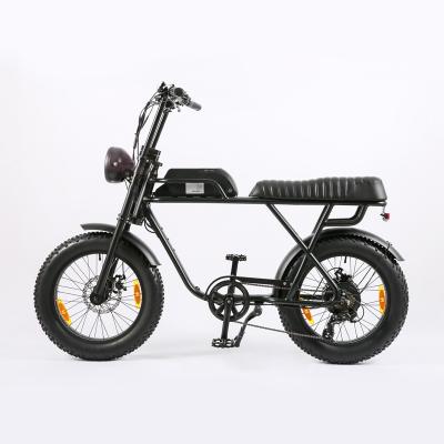 China 48V1000W Motor Volle ophanging Shock Elektrische Retro Bike met aangepaste Beach Bikes Cruisers Te koop