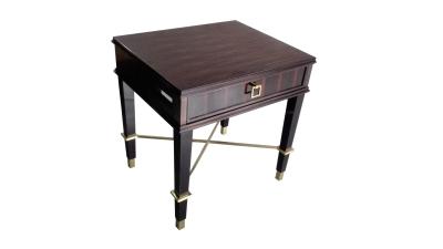 China Ebony wood veneer dark finish wooden 5-star hotel night stand,hotel bedside table,casegood for sale