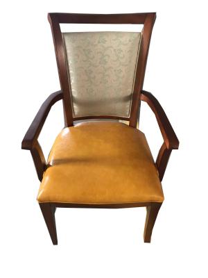 China solid wood frame fabric upholstery arm chair/wooden dining chair/desk chair for sale