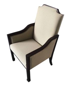 China solid wood frame fabric upholstery arm chair/wooden dining chair/desk chair for sale