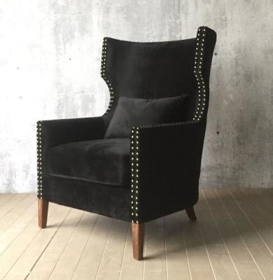 China Fabric upholstery oak wood hotel lounge chair/single sofa/living room single sofa for sale
