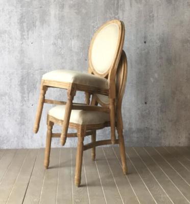 China stakable Oak wood finish Linen fabric upholstery arm chair/wooden dining chair/desk chair for sale