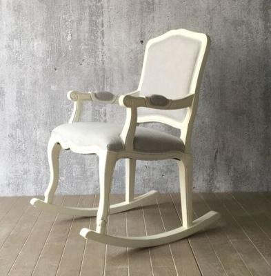 China French style oak wood finish Linen fabric upholstery leisure chair/wooden dining chair/desk chair for sale