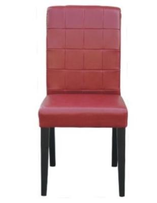 China Beech wood red leather/pu  upholstery leisure chair/wooden dining chair/desk chair for sale