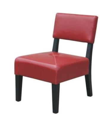 China Beech wood red leather/pu  upholstery leisure chair/wooden dining chair/desk chair for sale