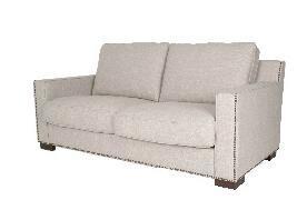 China American style Linen fabric upholstery classic 3-seater sofa with neils for sale