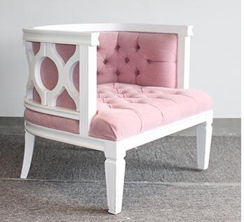 China Event wedding tufted upholstery velvet fabric wooden single sofa for sale