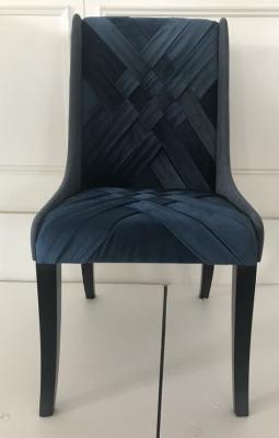 China Beech wood Modern design blue velvet fabric upholstery dining chair,desk chair for sale