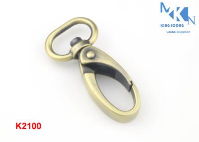 China Custom Swivel Clip Snap Hook , Metal Swivel Clasps Anti - Brass Color for sale