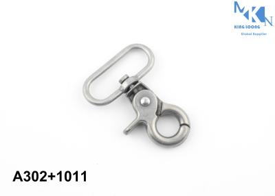 China Flexible Swivel Clasp Hooks / Small Spring Snap Hook Silver Surface for sale