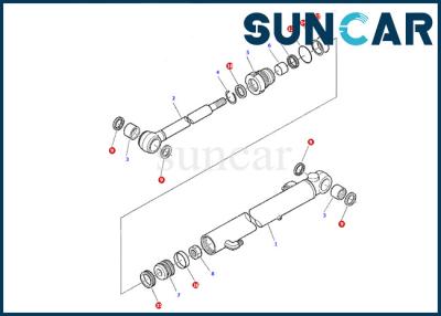 China 878000377 Arm Cylinder Seal Kits Komatsu Service Kit PC07-2 Model Repair Oil Seal Gasket Kit for sale